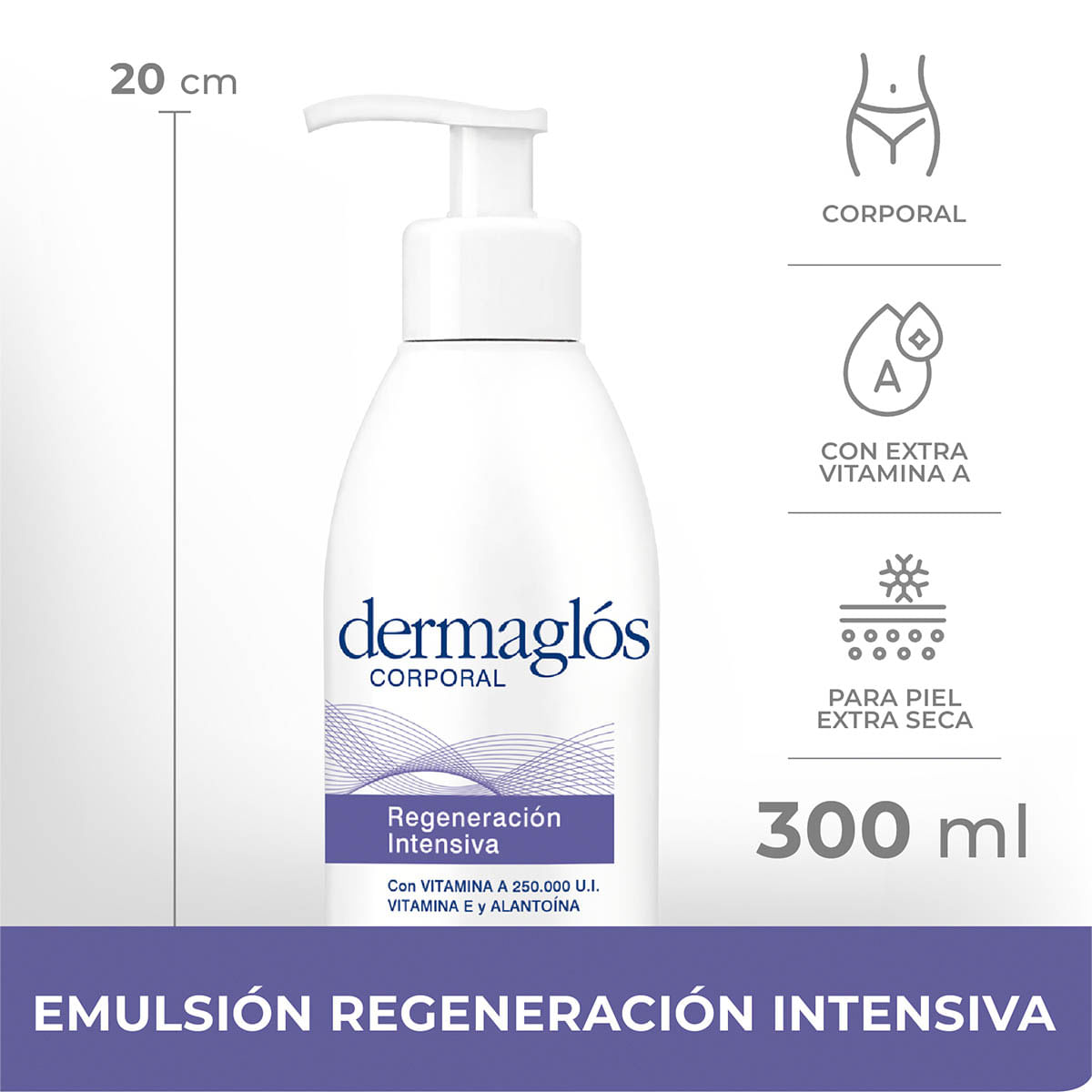 Dermaglós Corporal Emulsión Regeneración Intensiva x 300 ml - Farmalife