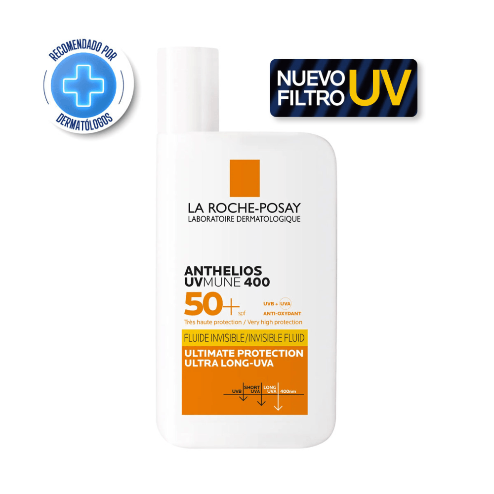 Protector Solar La Roche Posay Athelios Uv Mune 400 Fluido Invisible ...