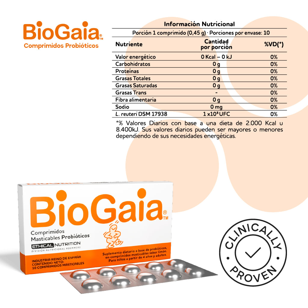 Biogaia Comprimidos Masticables X 10 - Farmalife