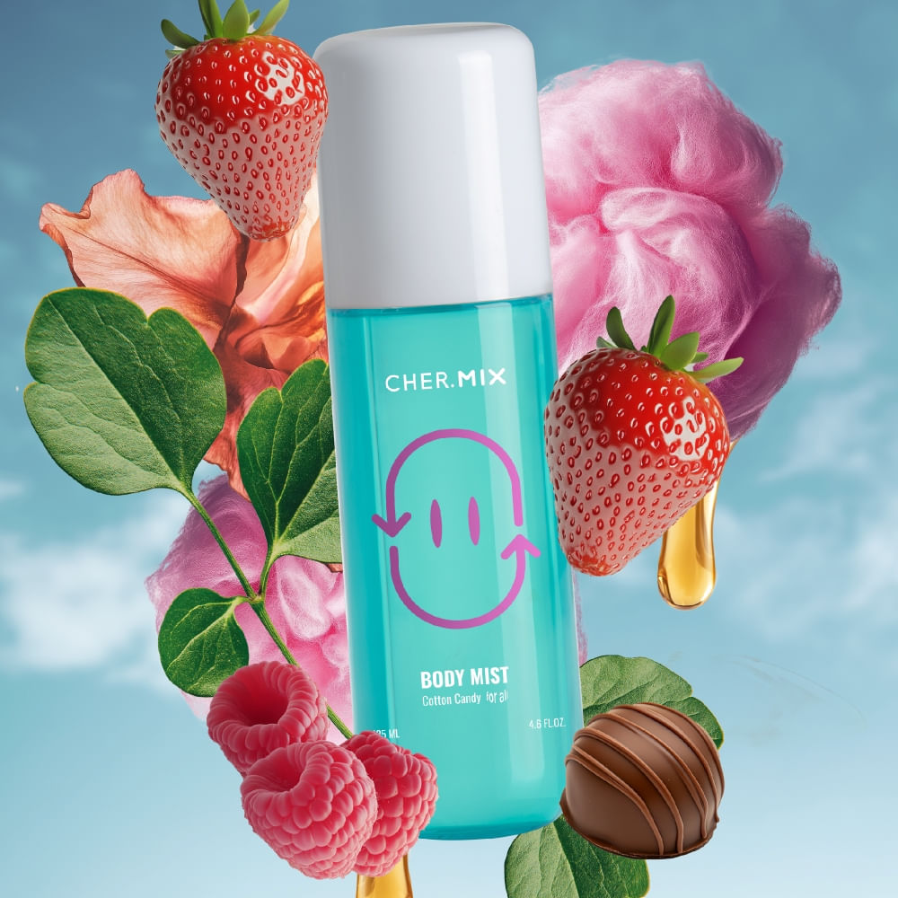 Cher Mix Body Mist Cotton Candy (Turquesa) 135Ml - Farmalife